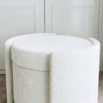 Maeva Ivory Bouclé Storage Stool