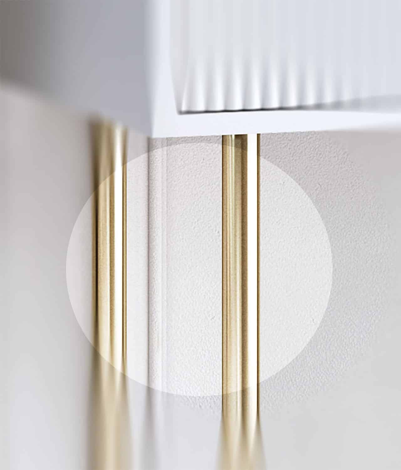 Esme White Dressing Table With Gold Legs