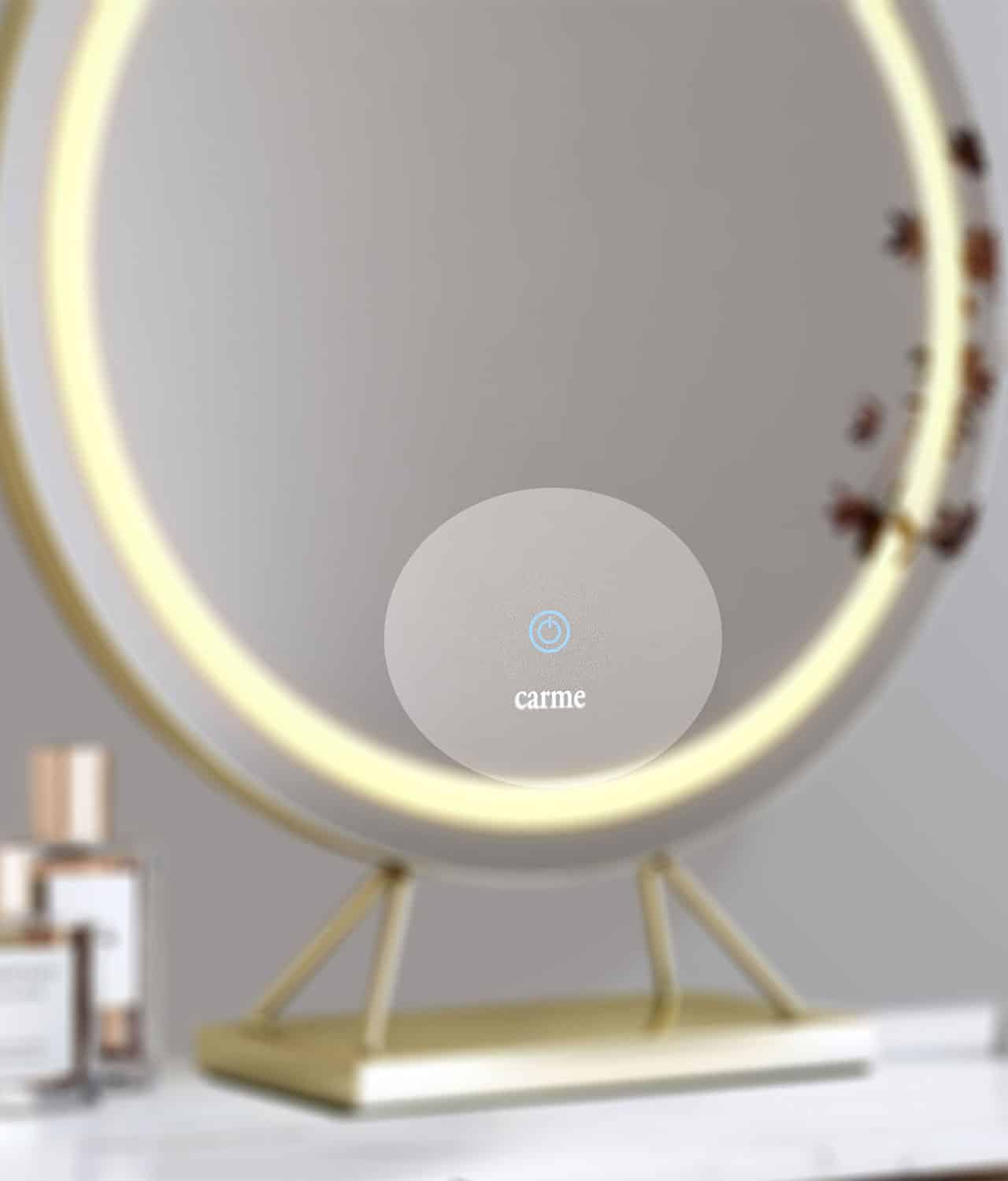 Claudia White Dressing Table With Evie LED Mirror And Hailey Bouclé ...