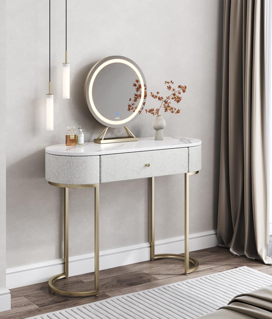 Dressing Tables With Mirror Lights Sets | CARME HOME