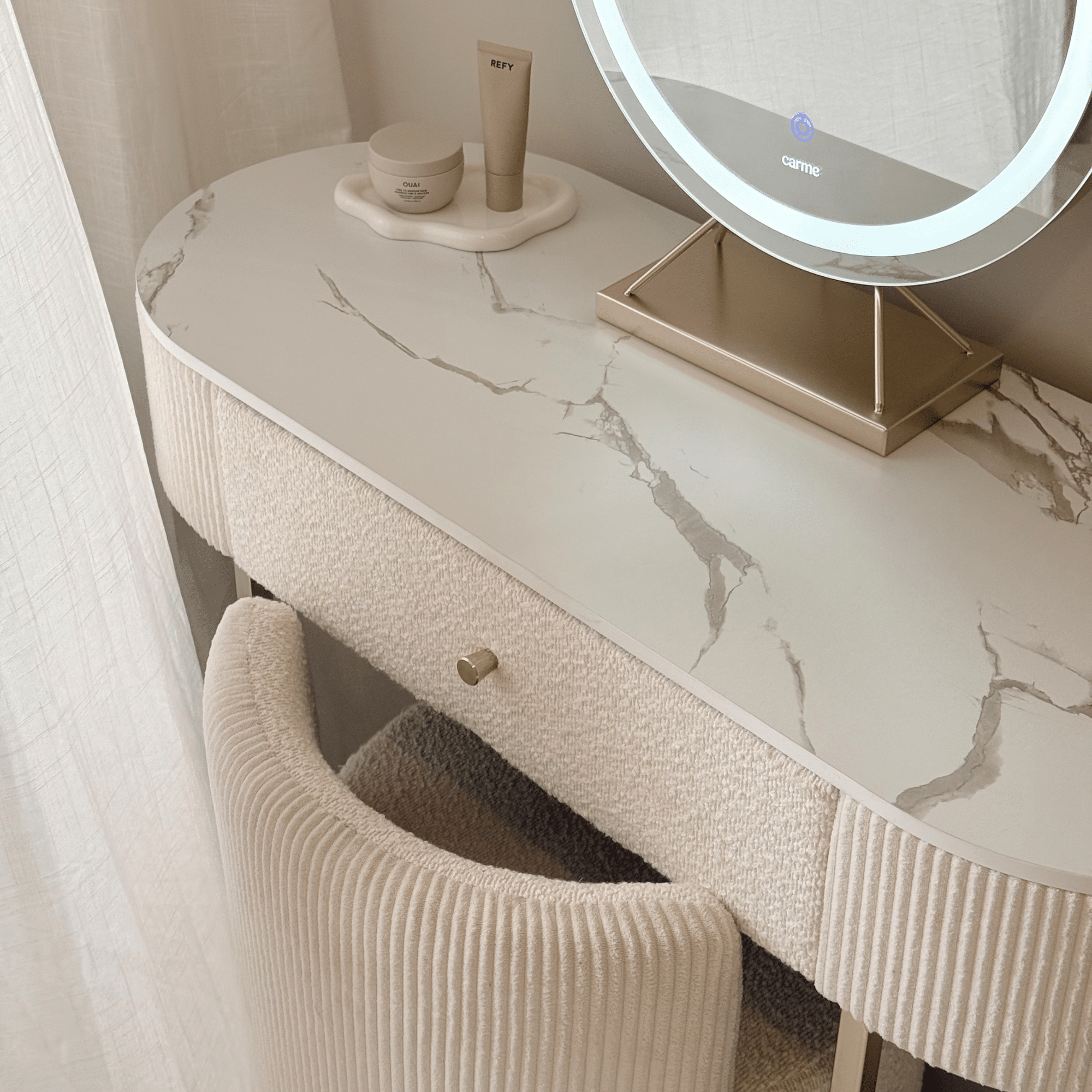 Dressing Tables With Mirror Lights Sets | CARME HOME